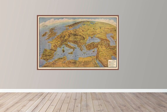 Old Map of World Vintage Pictorial Map Posters Vintage Map - Etsy