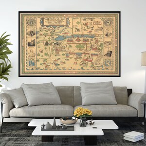 Vintage Wheaton College Map Print, Massachusetts Pictorial Art - Etsy