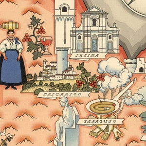 Old Map of Lucania,italy, Vintage Map Poster,vintage Pictorial Map ...