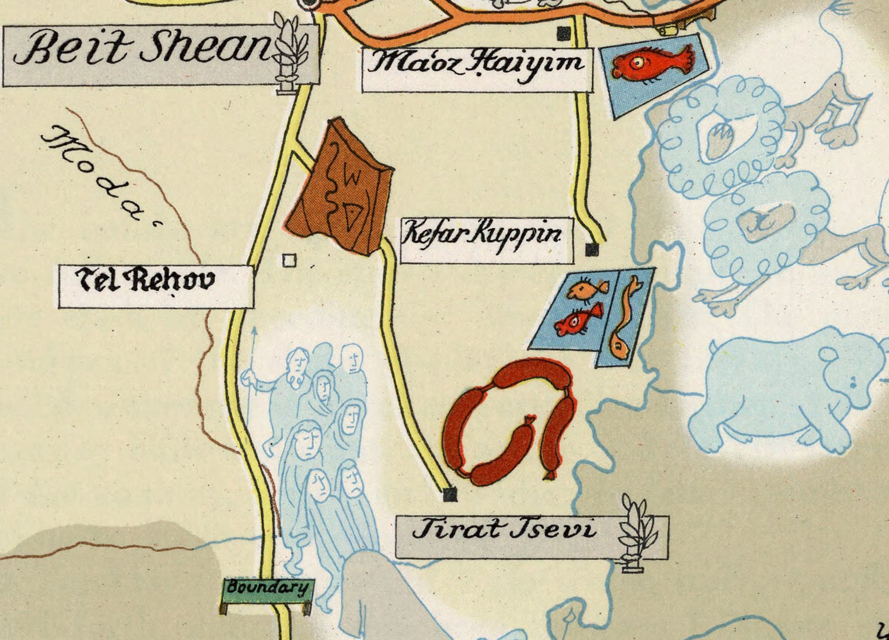 Old Map of Beit Shean Vintage Map Poster Vintage Pictorial - Etsy