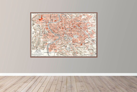 Old Map of Rome Vintage Pictorial Map Vintage Map ArtPoster | Etsy