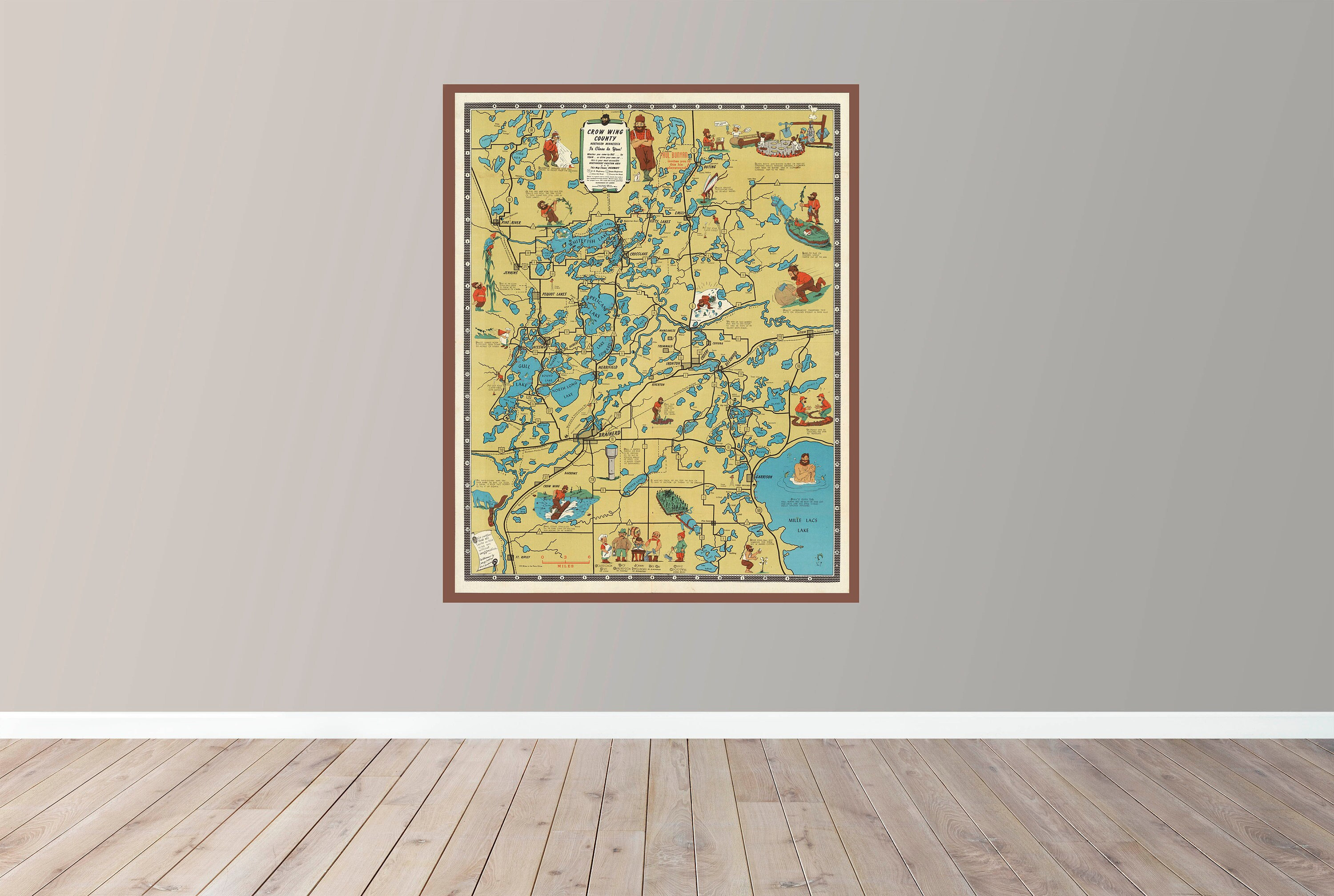 Old Map of Northern Minnesota Vintage Map Poster Vintage - Etsy