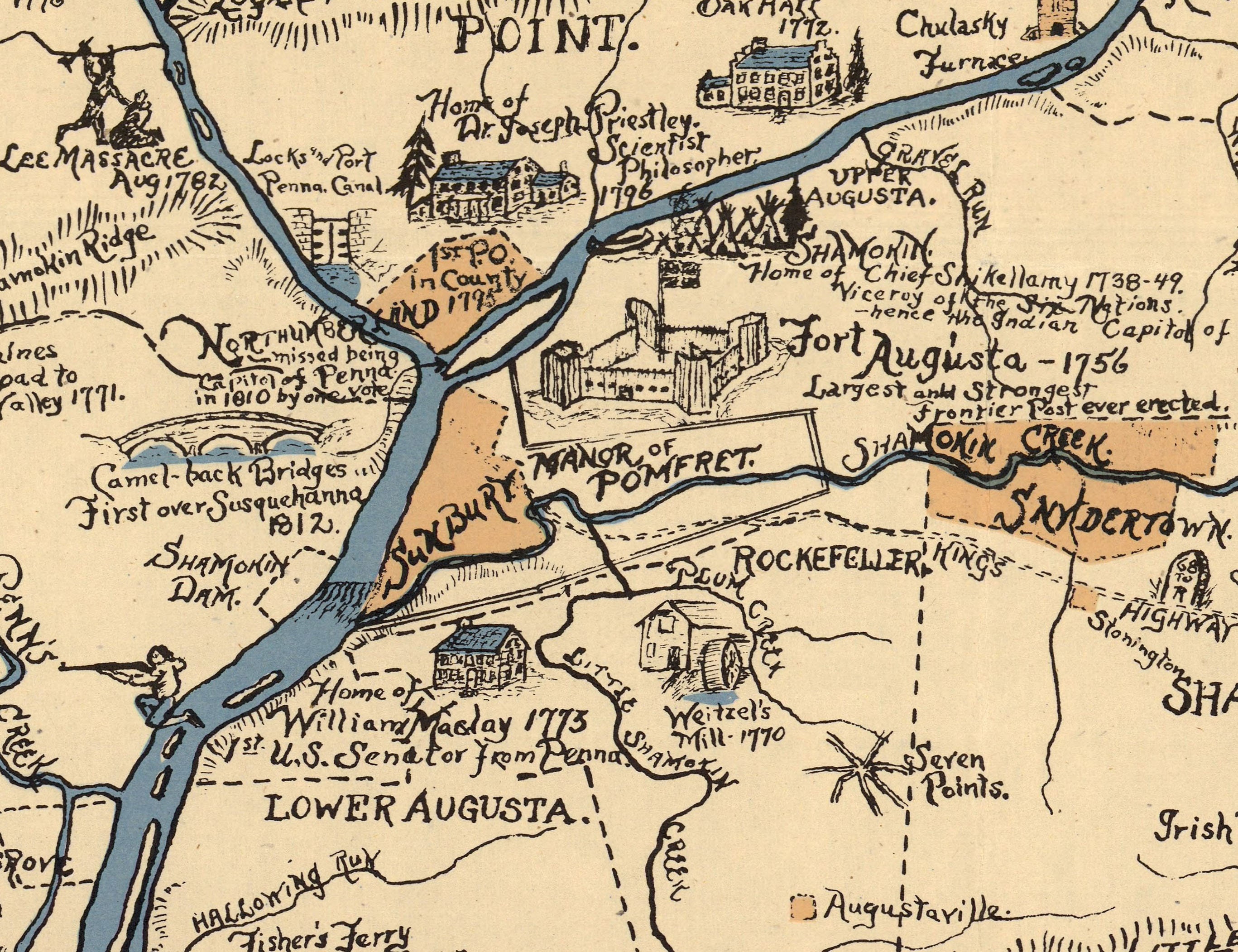 Old Map of Pennsylvania Vintage Map Poster Vintage Pictorial - Etsy