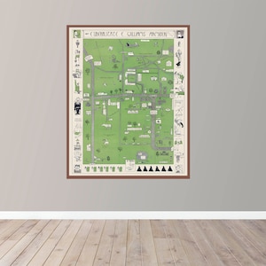 Old Map of Williams College, Vintage Map Poster, Vintage Pictorial Map ...
