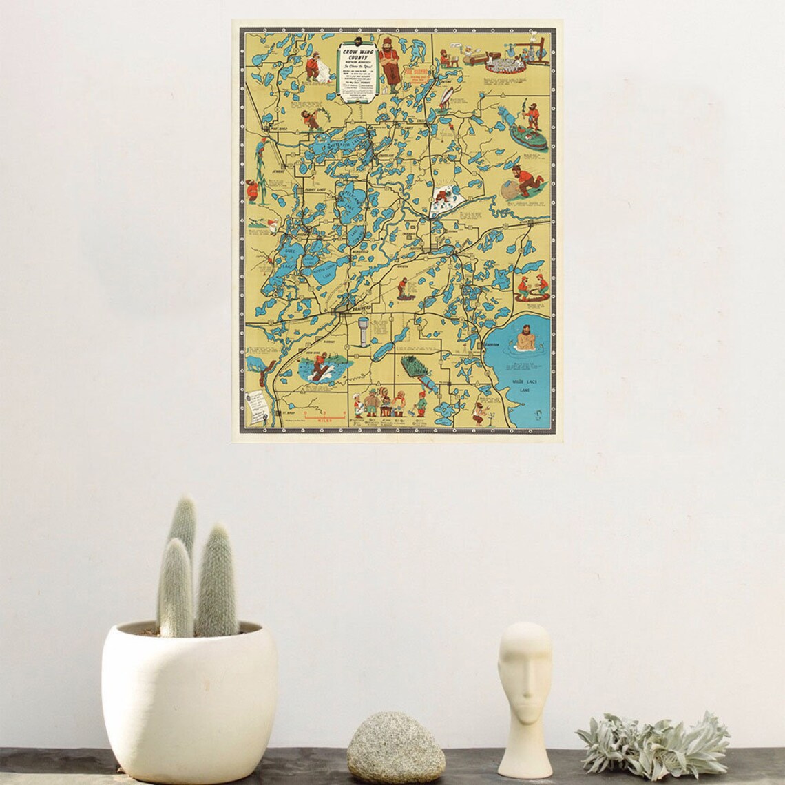 Old Map of Northern Minnesota Vintage Map Poster Vintage - Etsy