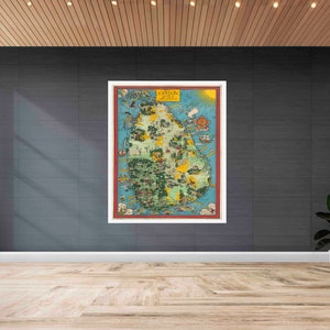 Old Map of Ceylon, Vintage Pictorial Map Posters, Vintage Map Art ...