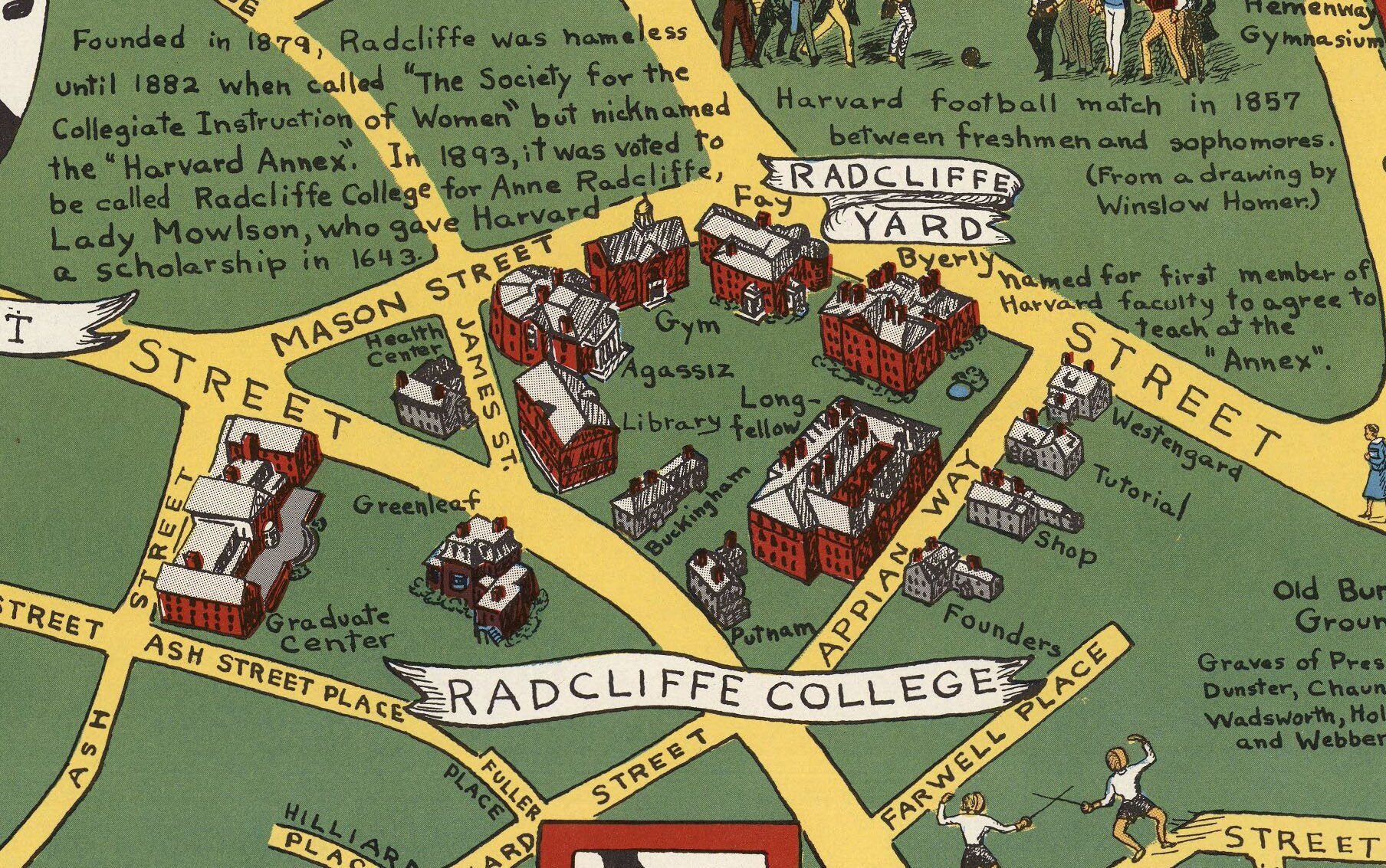 Old Map of Harvard University, Map of Cambridge, Vintage Map Poster ...