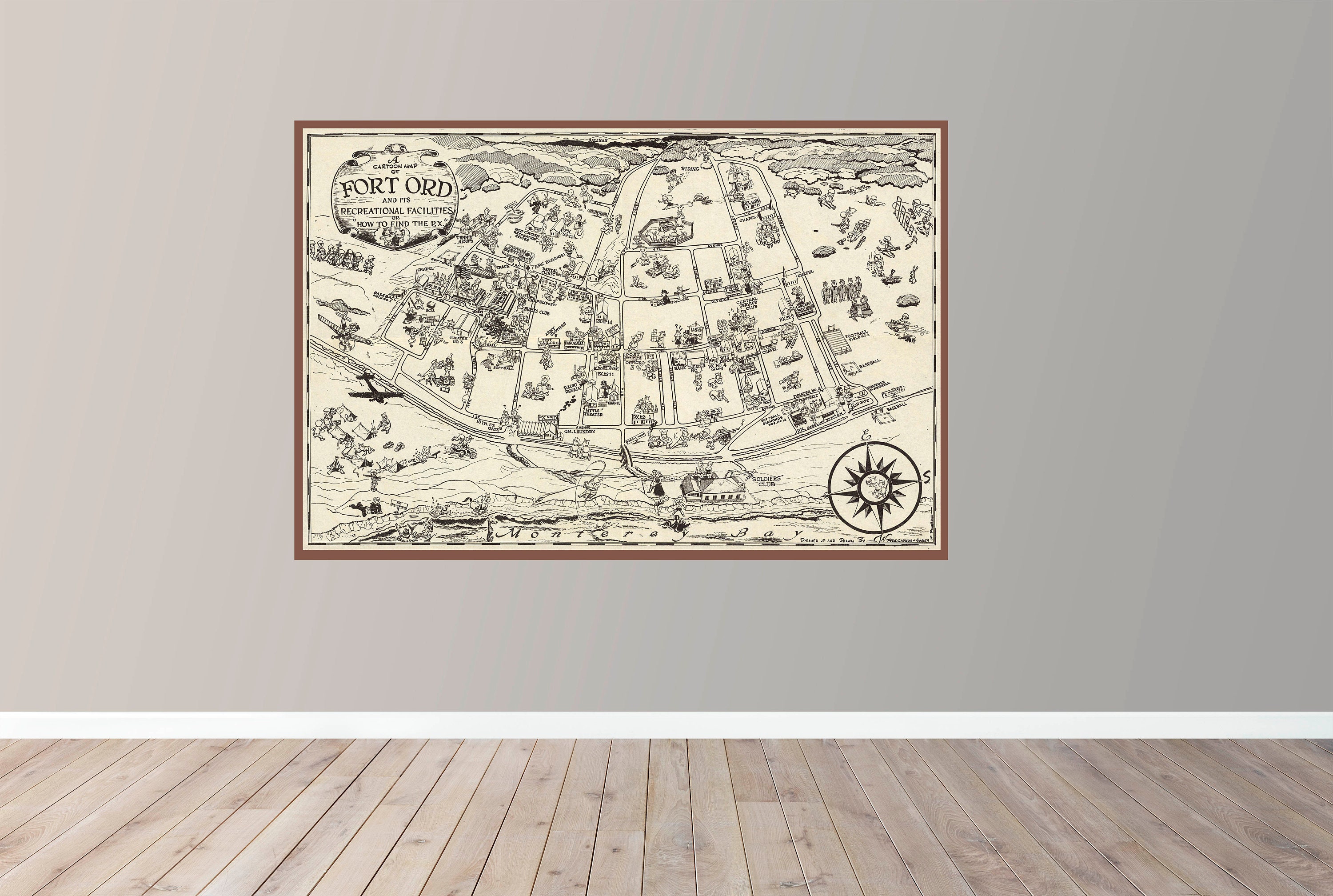 Old Map of Fort Ord Old Map of Monterey Bay Vintage - Etsy