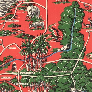 Old Map of Cameroon, Vintage Pictorial Map Posters,vintage Map Art ...