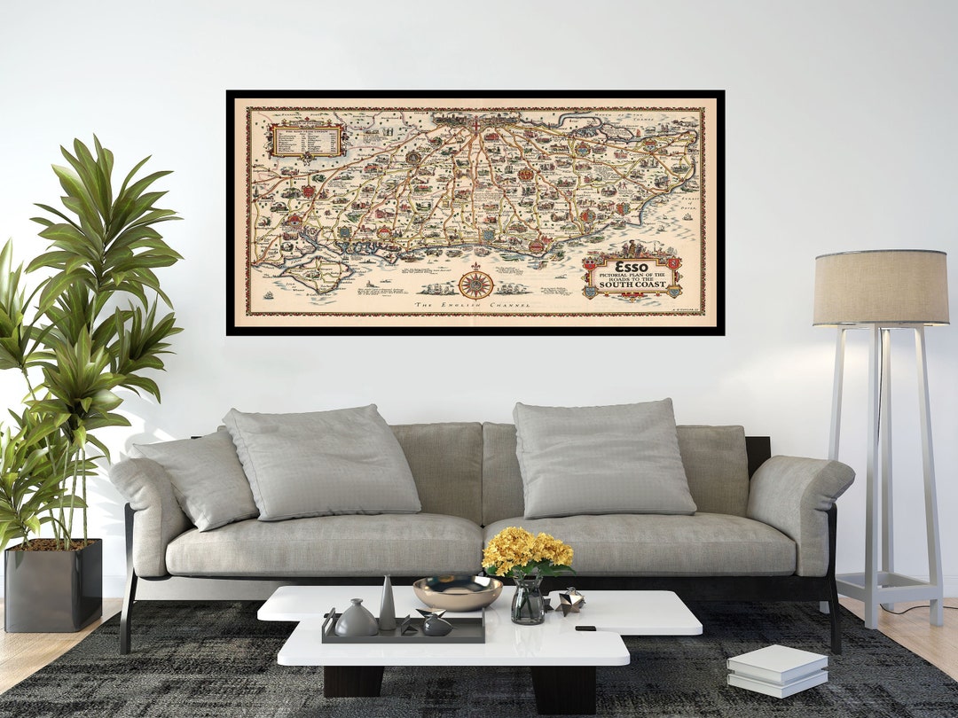 Old Map of London, Vintage Pictorial Map Poster,vintage Map Art,poster ...