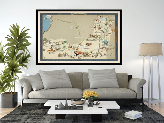 Old Map of Safad Israel Vintage Map Poster Vintage | Etsy