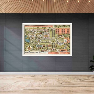 Old Map of Chicago Zoological Park, Vintage Pictorial Map, Vintage Map ...