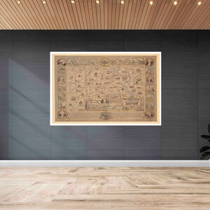 Old Map of Wethersfield, Pictorial Map Poster, Vintage Map Poster ...