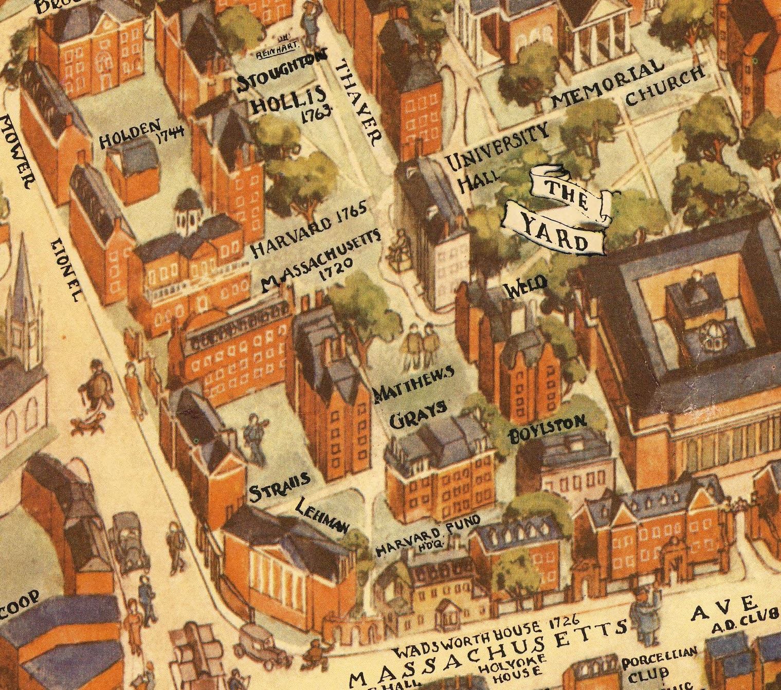 Old Map of Harvard University Map of Cambridge Vintage Map - Etsy