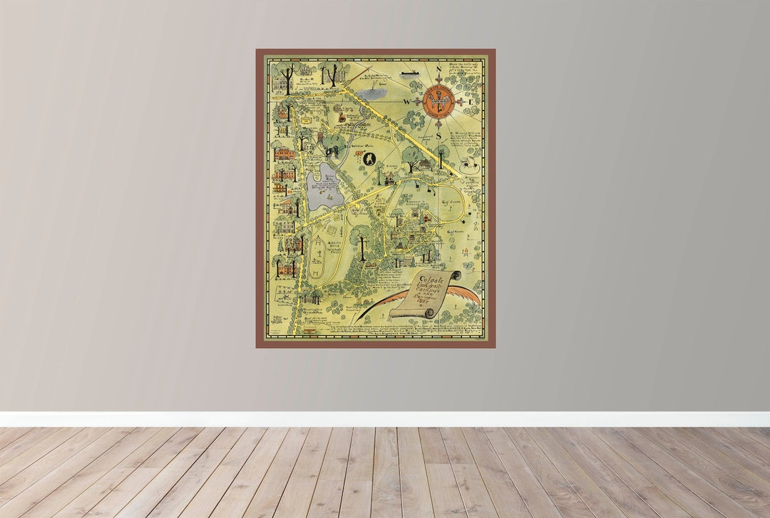 Old Map of Colgate University Campus,vintage Map Poster,vintage ...