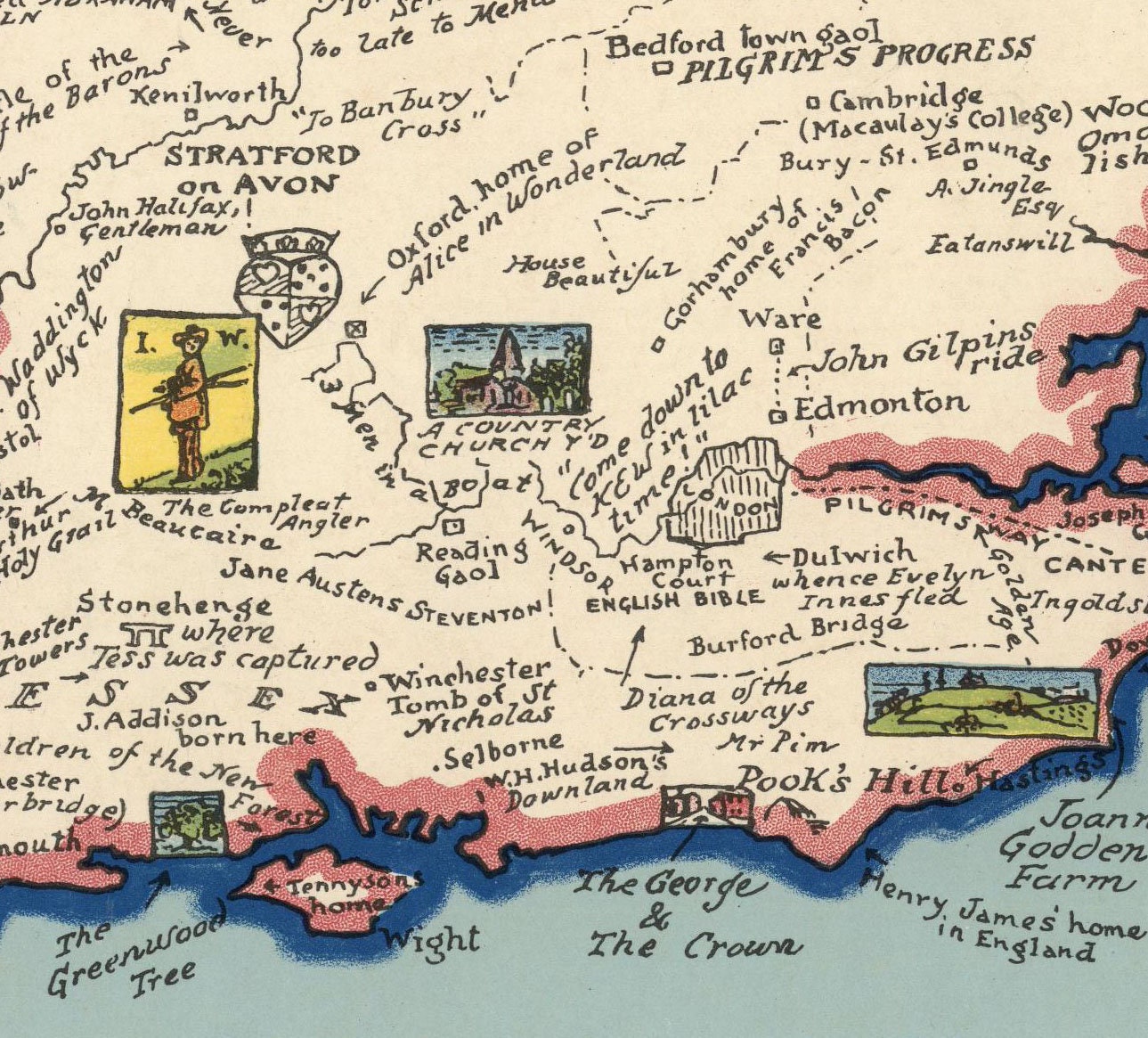 Old Map of British Isles Vintage Map Postervintage Pictorial - Etsy
