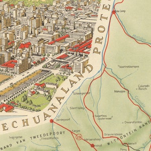 Old Map of Transvaal,28x35 Inç,vintage Map Poster,vintage Pictorial Map ...