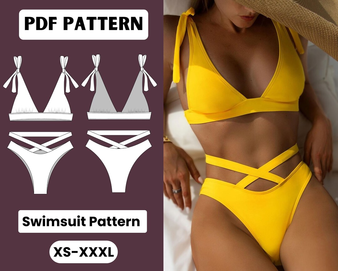 Sewing Pattern Bikini Bottoms Patterns Swimsuit Pattern Patron Maillot