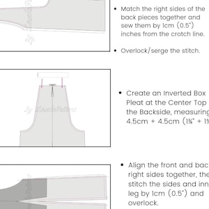 DIY Jumpsuit Sewing Pattern XS-XXL Dungaree Pant Pattern Beginner ...
