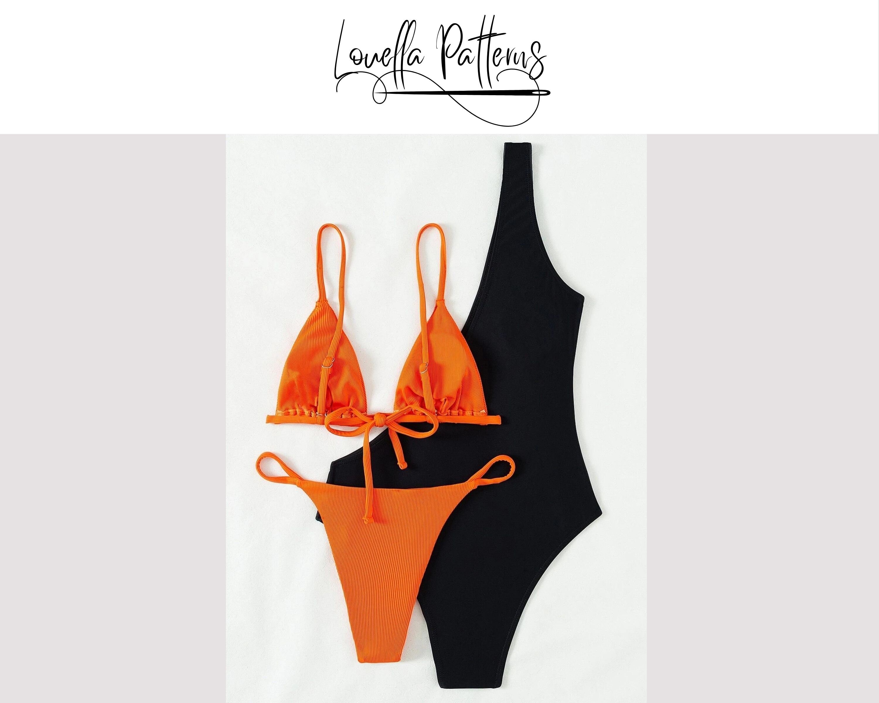 One Piece Swimsuit Bikini Top Pattern Bikini Bottom Pattern - Etsy