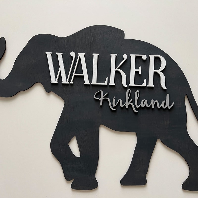 Elephant Wood Sign - Etsy