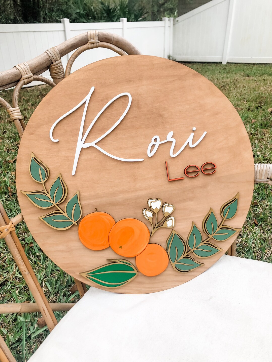 Citrus Nursery Sign | Custom Orange Nursery Sign | Personalized Nursery ...