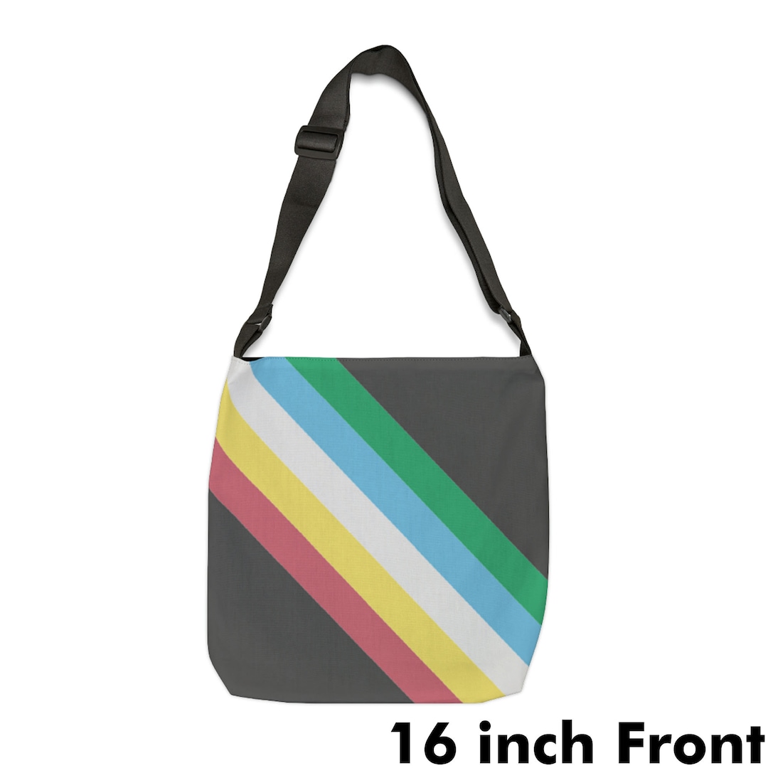 Disability Pride Flag Disability Friendly Tote Bag With Adjustable ...