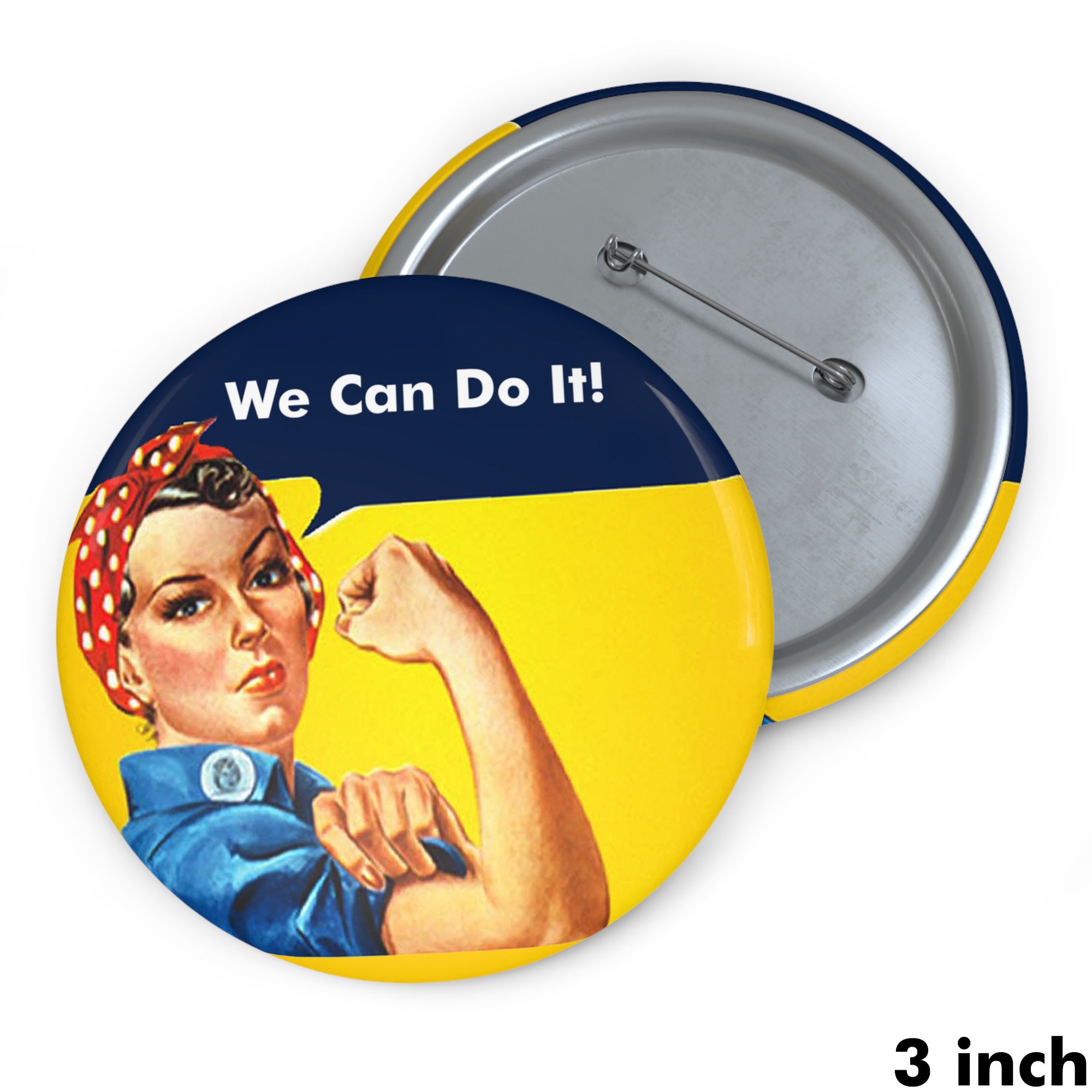 Rosie the Riveter We Can Do It! Pin Button - Etsy