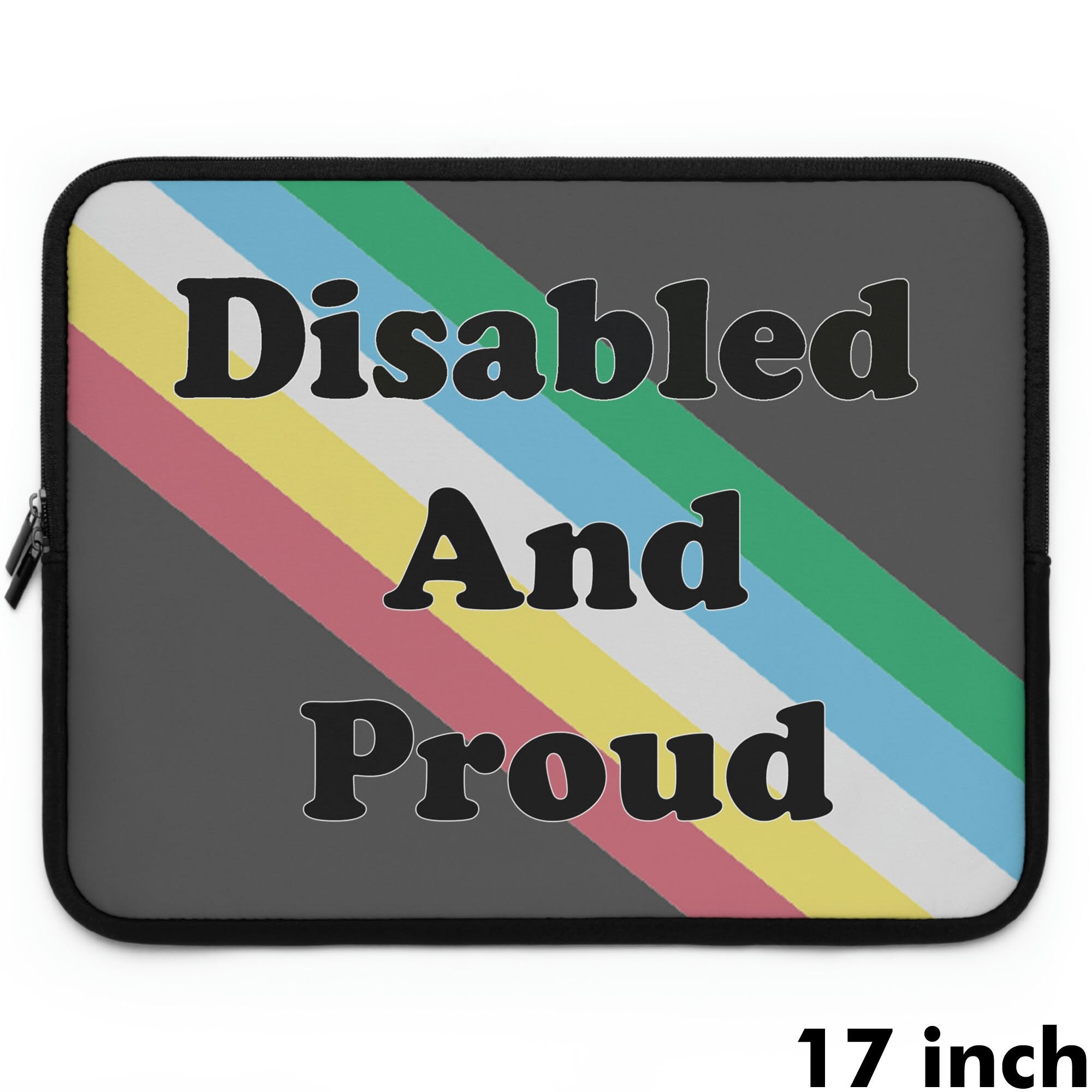 Disabled and Proud Disability Pride Flag Laptop Sleeve - Etsy Canada