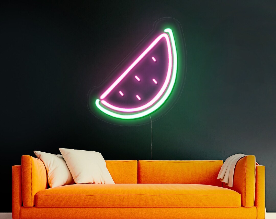 Watermelon Neon Sign, Watermelon Home Decor, Watermelon Neon Light ...