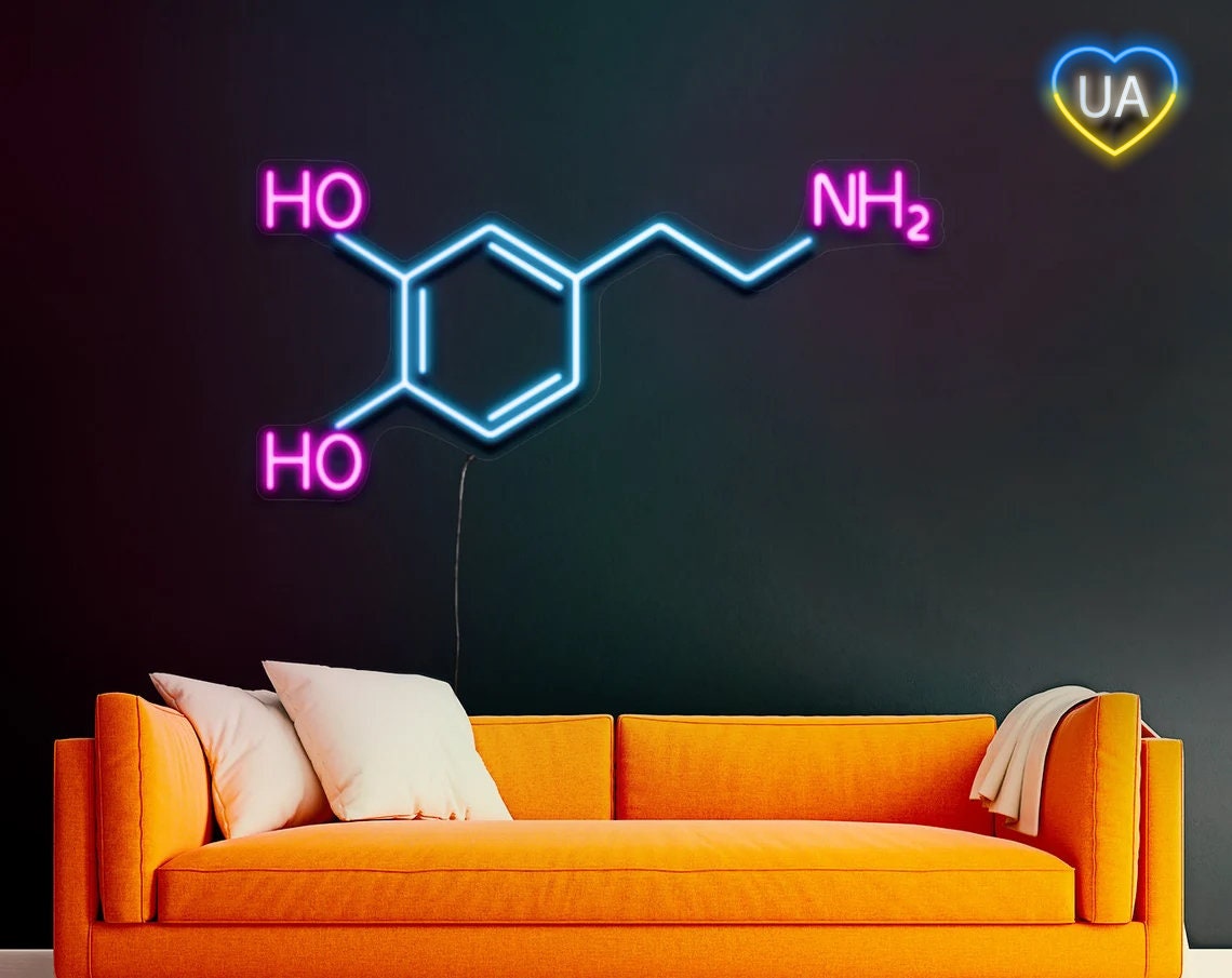Dopamine Neon Sign, Dopamine Molecule Neon Sign Bedroom,dopamine Led ...