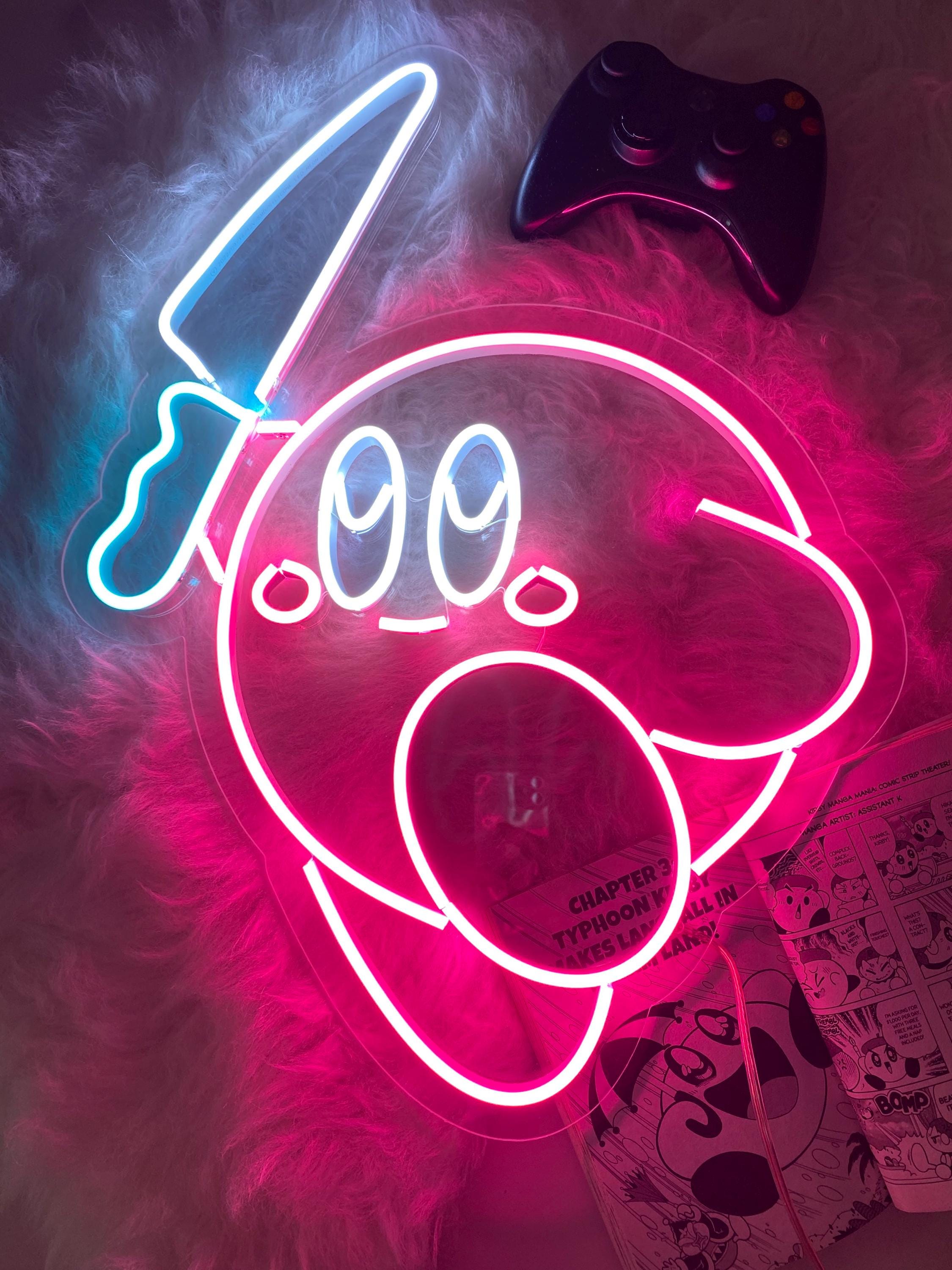 Letrero de neón Kirby, letrero Led kirby, lámpara led Kirby, regalo de ...