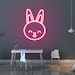 Bunny Neon Sign,neon Sign Bedroom Kids,personalized Bunny Art Nursery ...