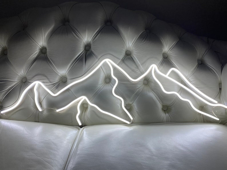 Mountain Neon Sign, Blue Mountain Led Light Sign, Neon Light Mountain ...