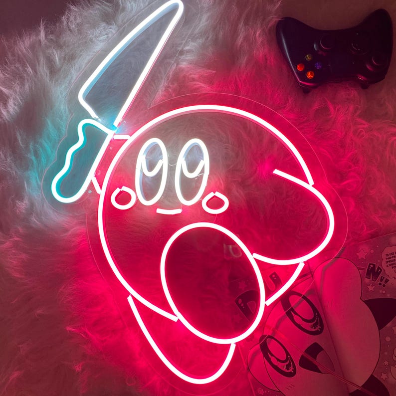 Letrero de neón Kirby, letrero Led kirby, lámpara led Kirby, regalo de ...