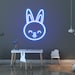 Bunny Neon Signneon Sign Bedroom Kidspersonalized Bunny Art - Etsy