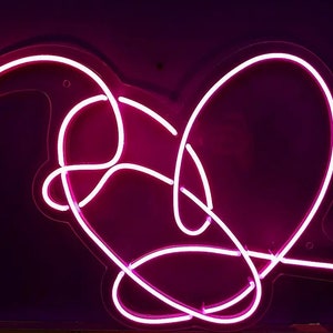 Heart Led Light Wall Art Neon Led Sign Room Decor Heart Neon - Etsy