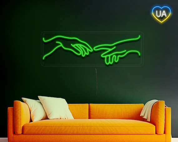 Hand of God Neon Sign God Hand Neon Sign Light Creation of - Etsy Australia
