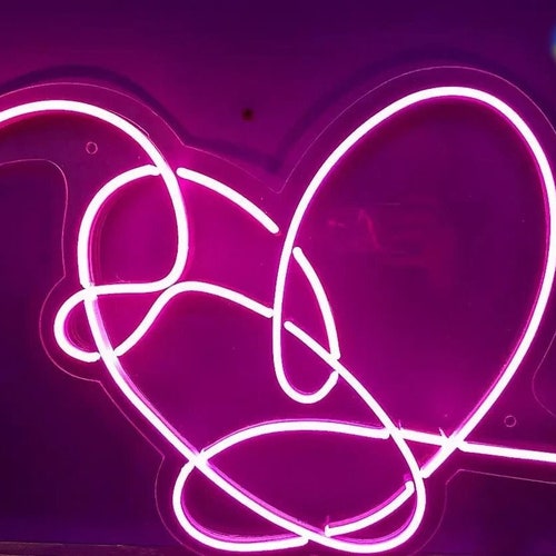 Heart Led Light Wall Art Neon Led Sign Room Decor Heart Neon - Etsy