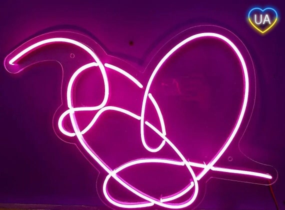 Heart Led Light Wall Art Neon Led Sign Room Decor Heart Neon - Etsy