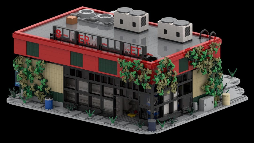 Rust Game Custom Lego MOC Set - Abandoned Supermarket With Mini Figure ...