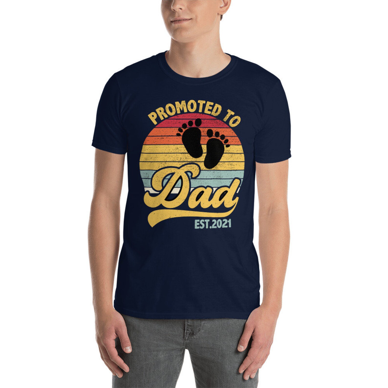 Promoted To Dad Est 2021 Shirt New Dad T For Fathers Day Dad 2021