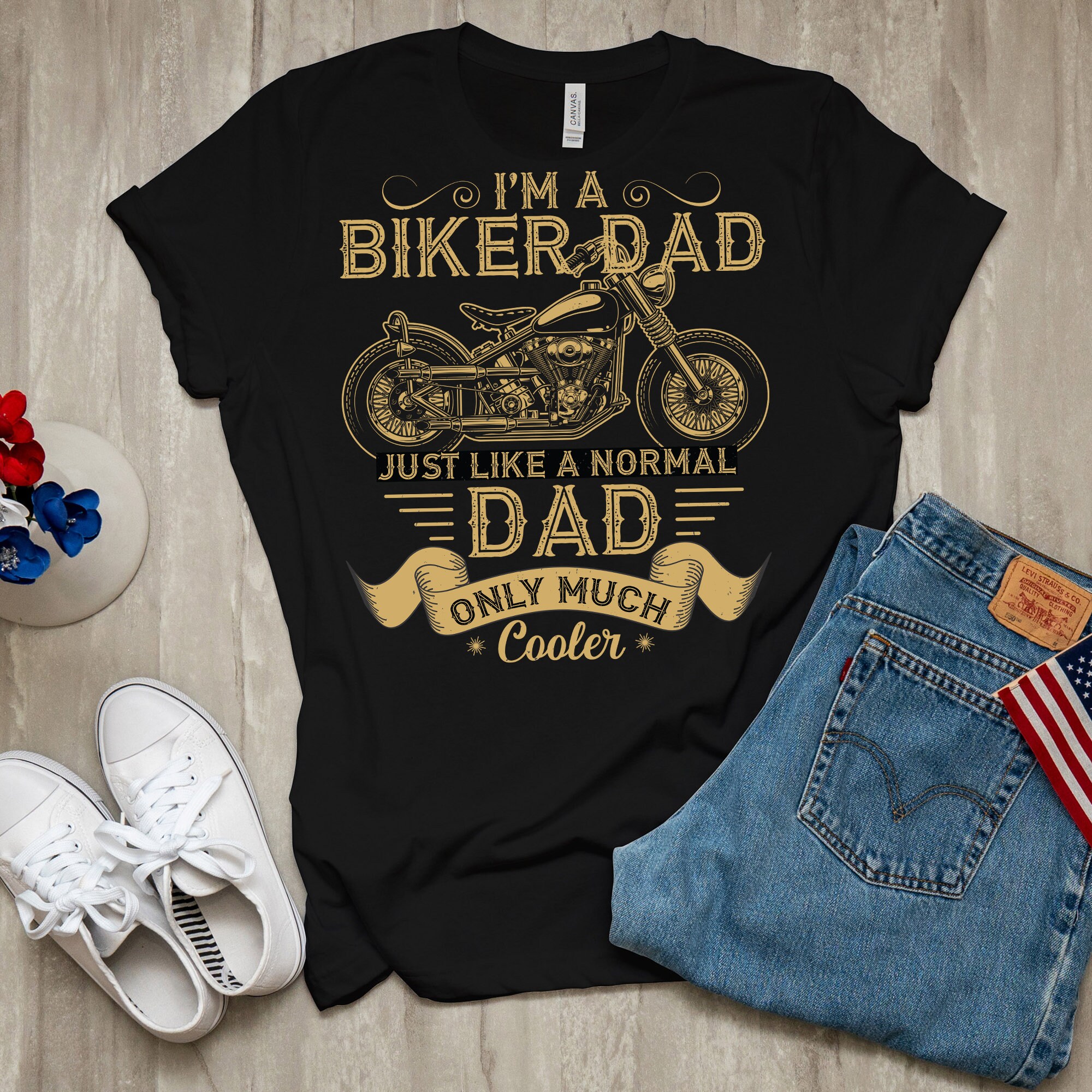 I Am A Biker Dad T-shirt, Biker Dad Shirt, Motorcycle Dad Gift, Biker ...