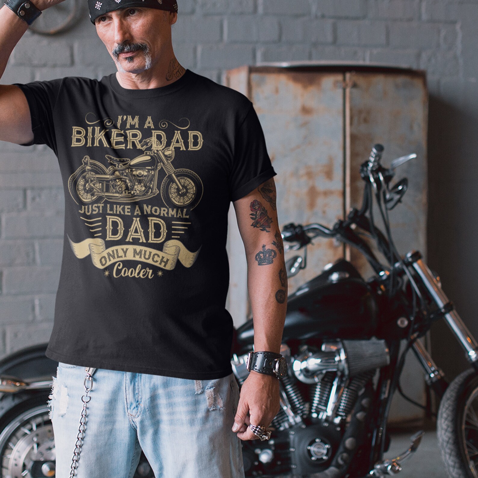 I Am A Biker Dad T-shirt, Biker Dad Shirt, Motorcycle Dad Gift, Biker ...