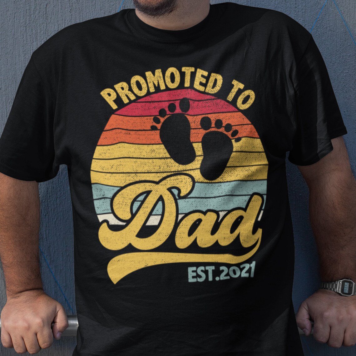 Promoted To Dad Est 2021 Shirt New Dad T For Fathers Day Dad 2021