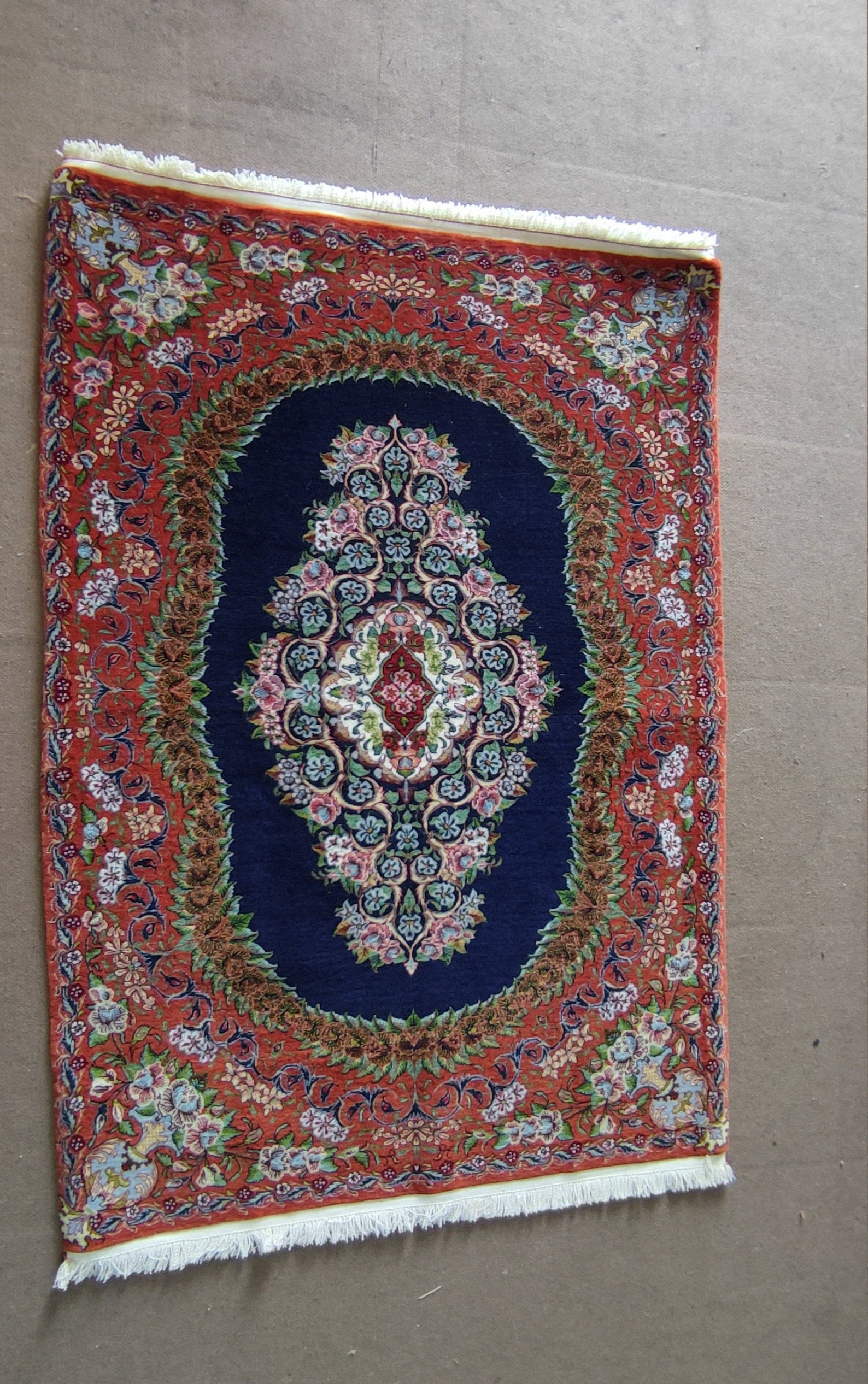 Antique Handmade Red and Blue Rug with Straight Knot Wool on | Etsy