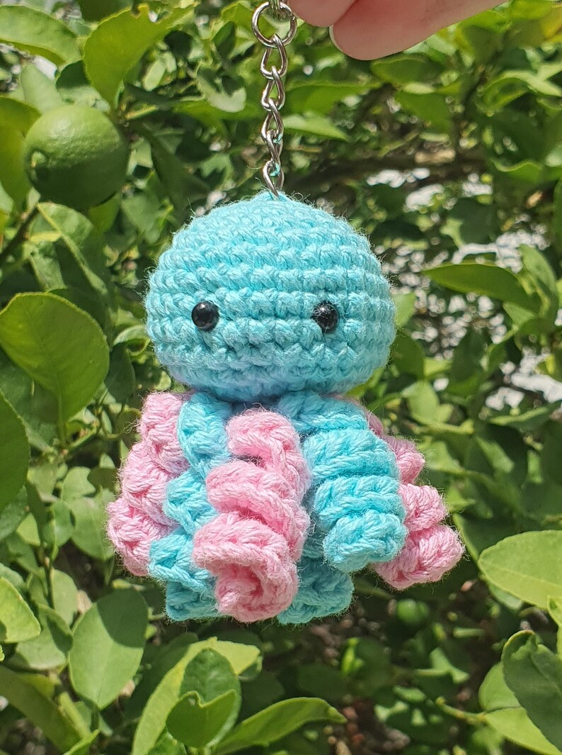 PDF Crochet Pattern Keychain Octopus – Amigurumi Mini Octopus Keychain ...