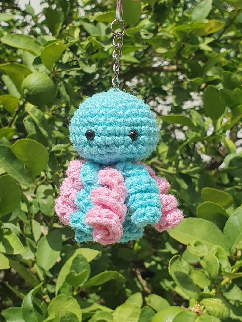 PDF Crochet Pattern Keychain Octopus – Amigurumi Mini Octopus Keychain ...