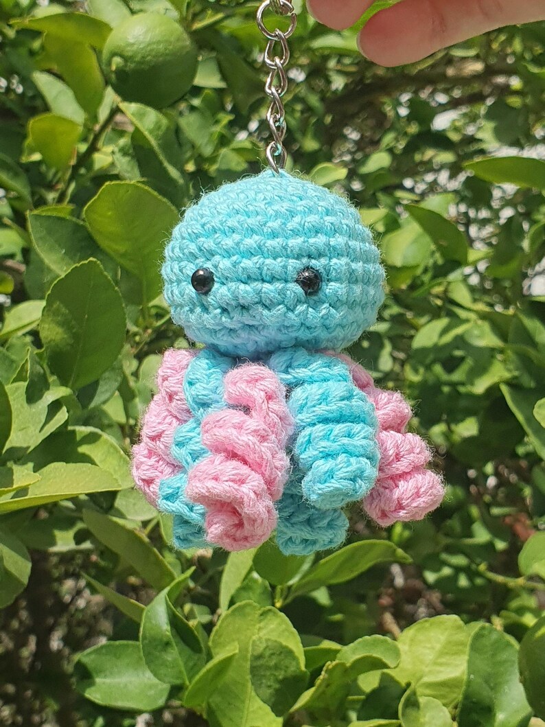 PDF Crochet Pattern Keychain Octopus – Amigurumi Mini Octopus Keychain ...