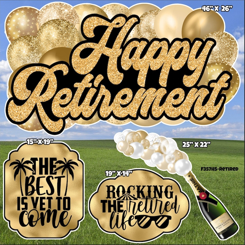 Retirement Yard Sign - Etsy